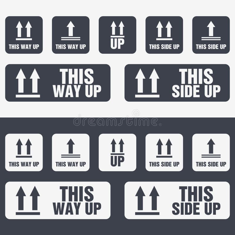 This Side Up Icon. this Way Up Sign Stock Vector - Illustration of ...
