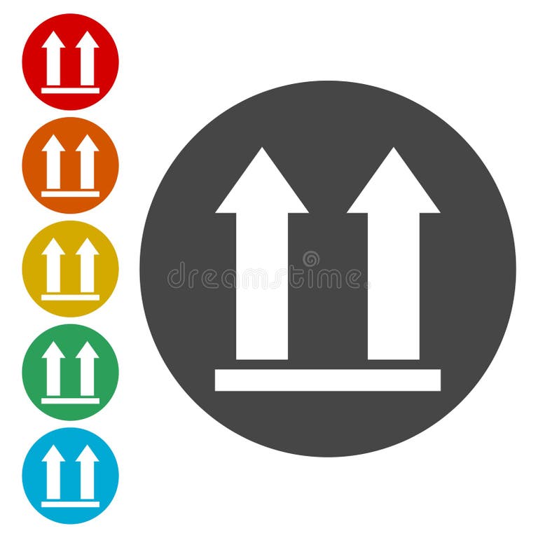 This Side Up Packaging Symbol Set Stock Vector - Illustration of cargo ...