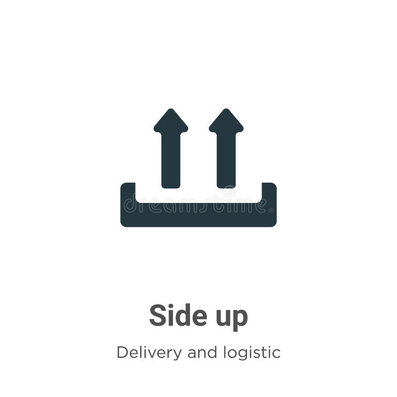 Side Up Vector Icon on White Background. Flat Vector Side Up Icon ...