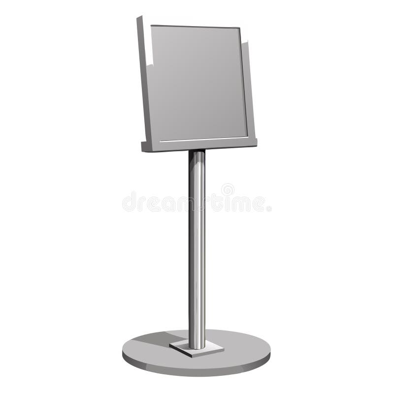 Side View of an Ad Stand or Blank Advertising Board. Mockup Template of ...