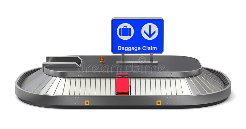 Side View of Airport Baggage Claim Transporter Animation Stock Footage ...
