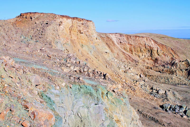 A Side View Along a Rock Quarry Stock Image - Image of exploitation ...