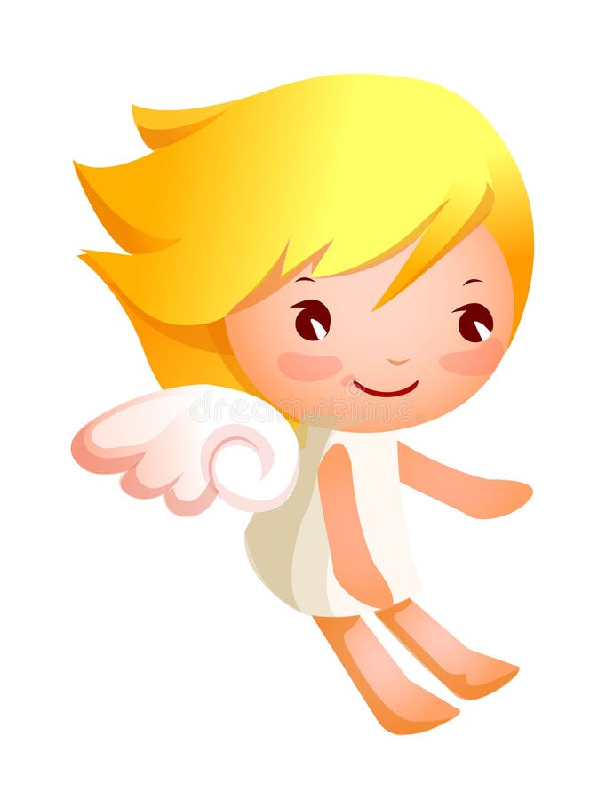 Side view of angel flying stock vector. Illustration of colorful - 25757170