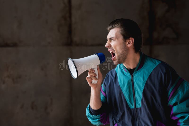 Side View Of Angry Young Man Stock Image - Image of fashion, handsome ...