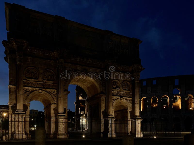 Arch of Constantine stock photo. Image of night, constantine - 190453848