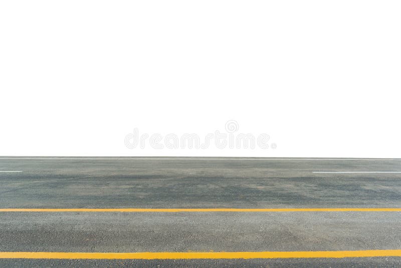 Side View of Asphalt Road Isolated on White Stock Image - Image of ...