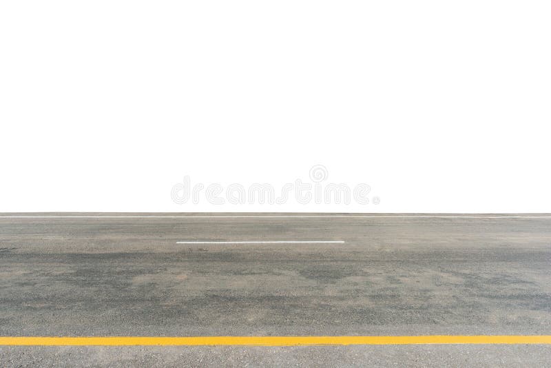 Side View of Asphalt Road Isolated on White Background. Stock Image ...