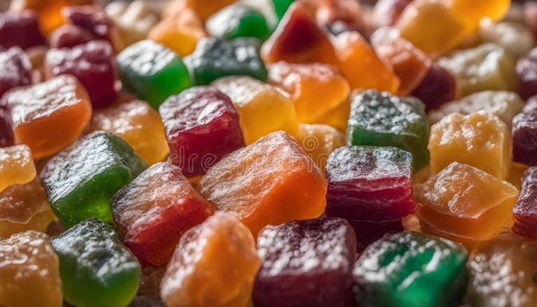 Side View Assorted Traditional Gelatin Sweets or Delight Stock ...