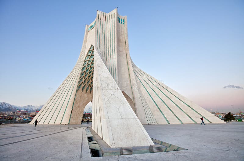 Side View of Azadi Square in Tehran Stock Image - Image of capital ...