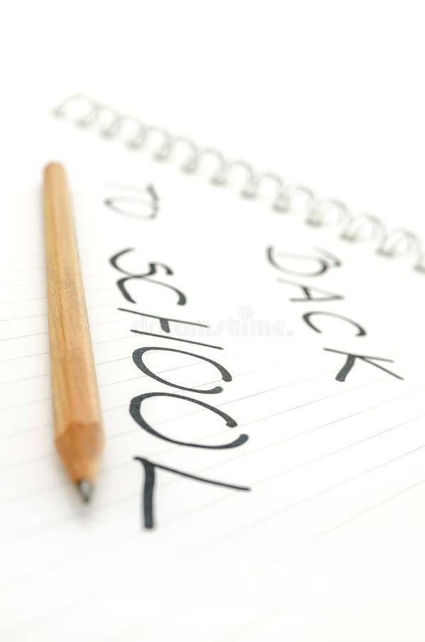 Side View of Back To School Text Stock Image - Image of side, school ...