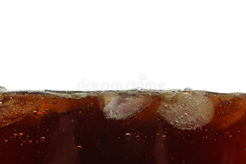 Side View Background of Cold Cola with Ice Stock Image - Image of party ...