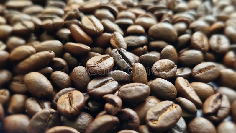 Side View of a Background Representing Halves of Dark Brown Coffee ...