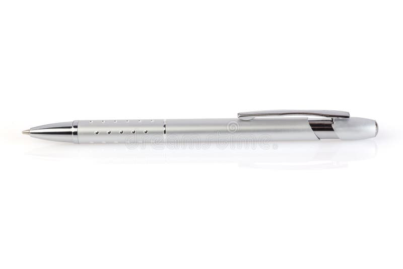 Side View of a Ballpoint Pen, Isolated on a White Background Stock ...