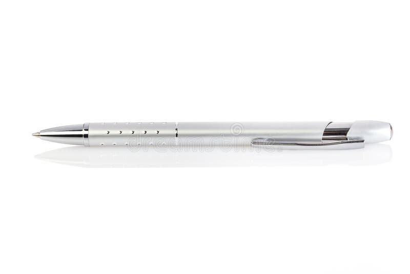 Side View of a Ballpoint Pen, Isolated on a White Background. Close Up ...