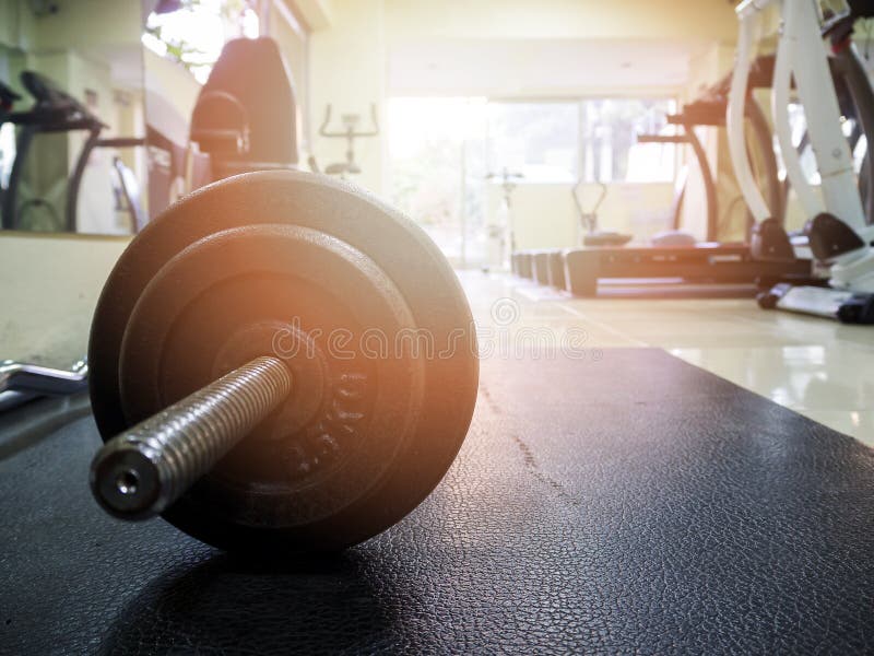 Side View of Barbell on the Floor Stock Photo - Image of floor, rack ...