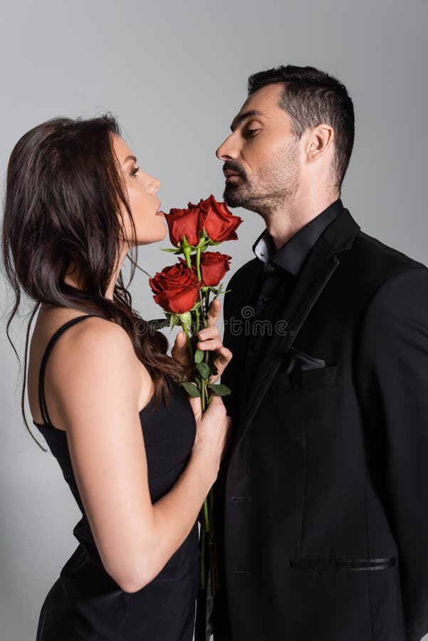 Side View of Bearded Man in Stock Image - Image of bouquet, love: 265693053 Side View of Bearded Man in Stock Image - Image of bouquet, love: 265693053