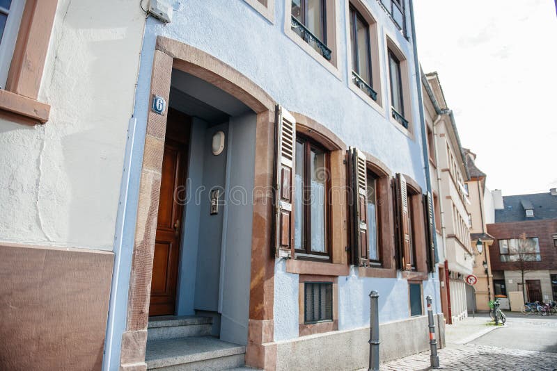 Side View of Beautiful House on a Street Stock Image - Image of ...