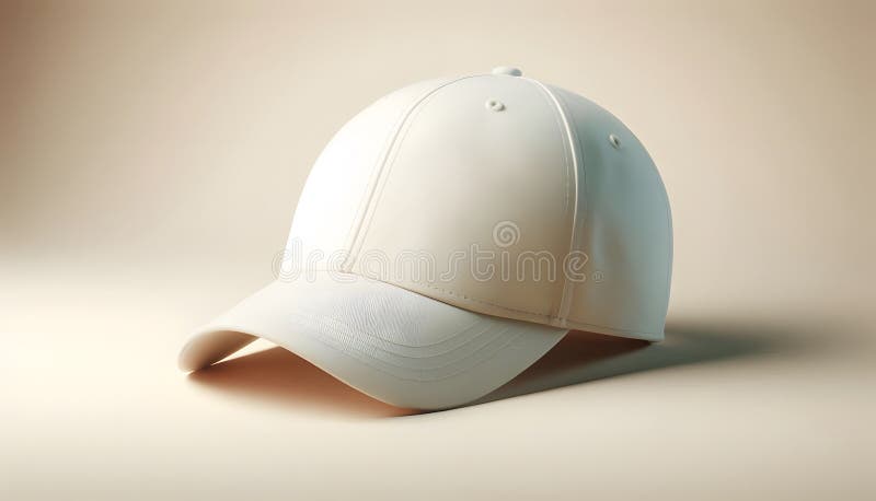 A Side View of a Beautiful Mockup of a White Cap. Stock Illustration ...