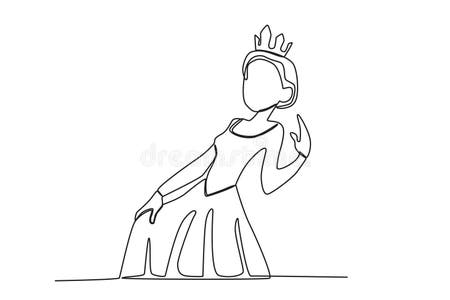 Side View of a Beautiful Queen Stock Vector - Illustration of crown ...