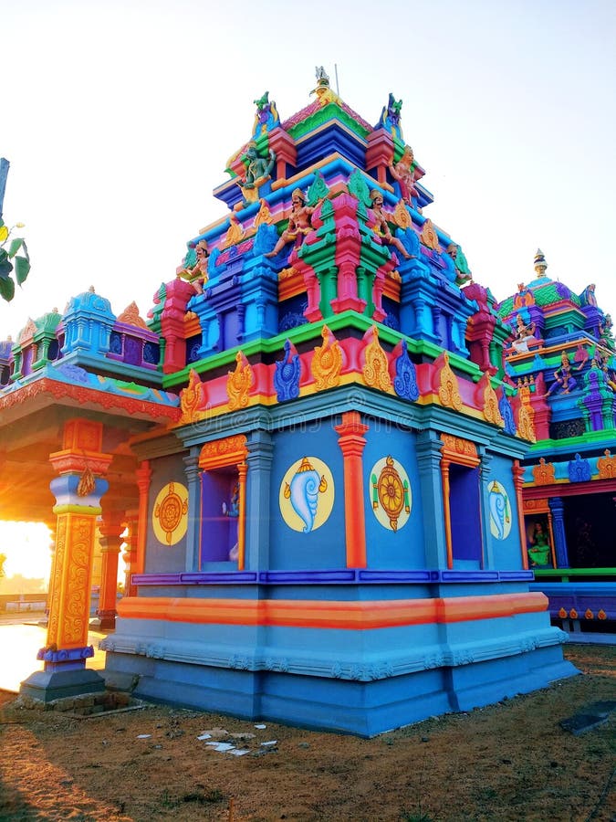 Side View of a Beautiful Temple in India Stock Image - Image of ...