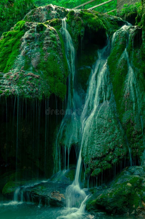 Side View of the Bigar Waterfall Stock Photo - Image of park, nature ...