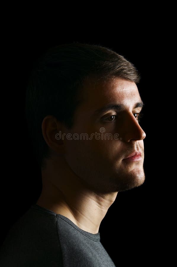 173 Young Man Looking Sideways Face Head Portrait Looking Sideways ...