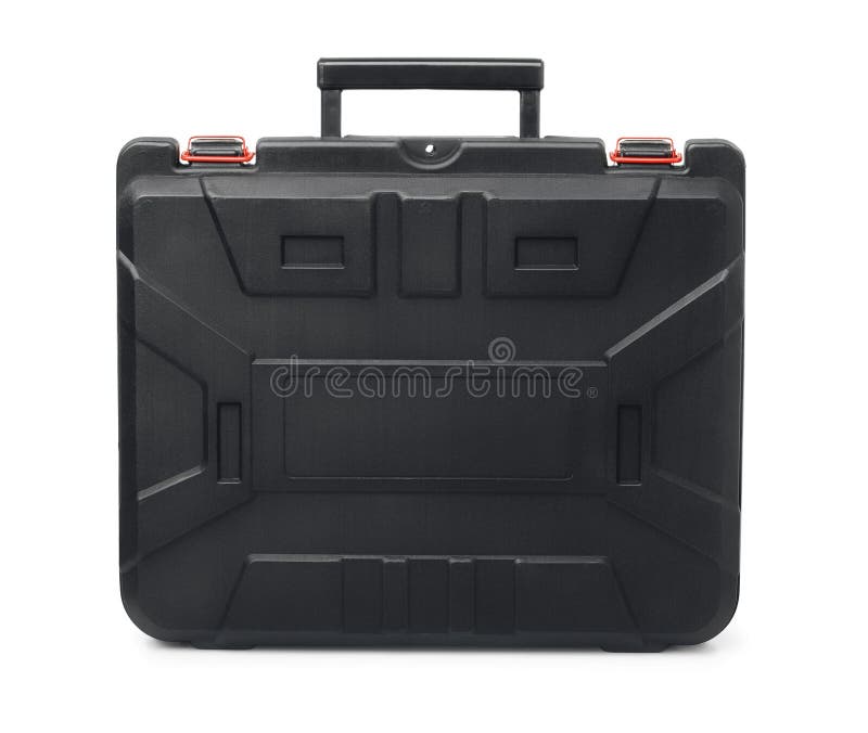 Side View of Black Plastic Tool Box Stock Photo - Image of tool, closed ...