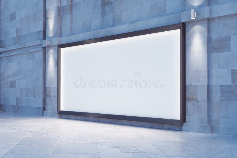 Blank billboard side stock illustration. Illustration of advertising ...