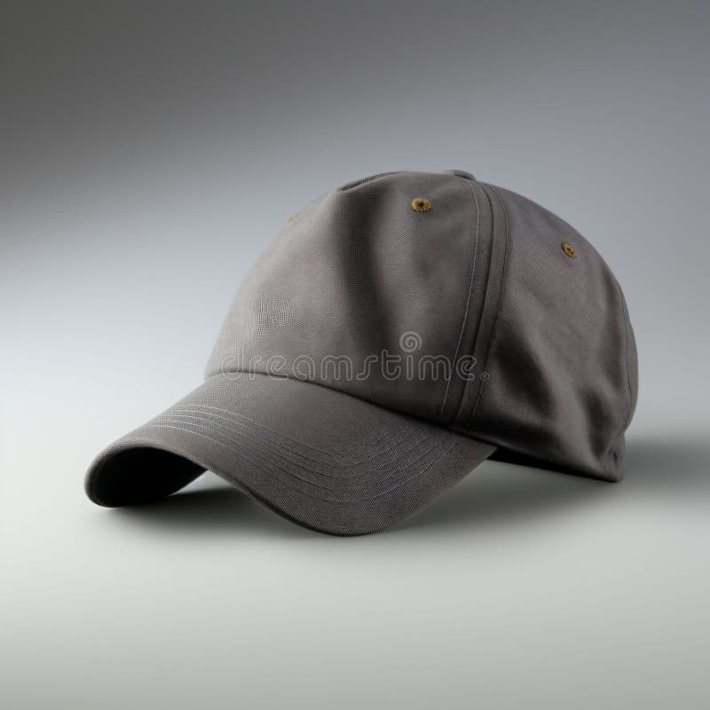 A blank black cap mockup stock illustration. Illustration of textile ...
