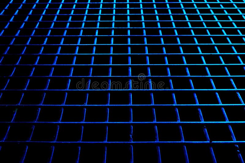 Side View on a Blue Grid Over a Hole Stock Image - Image of circle ...
