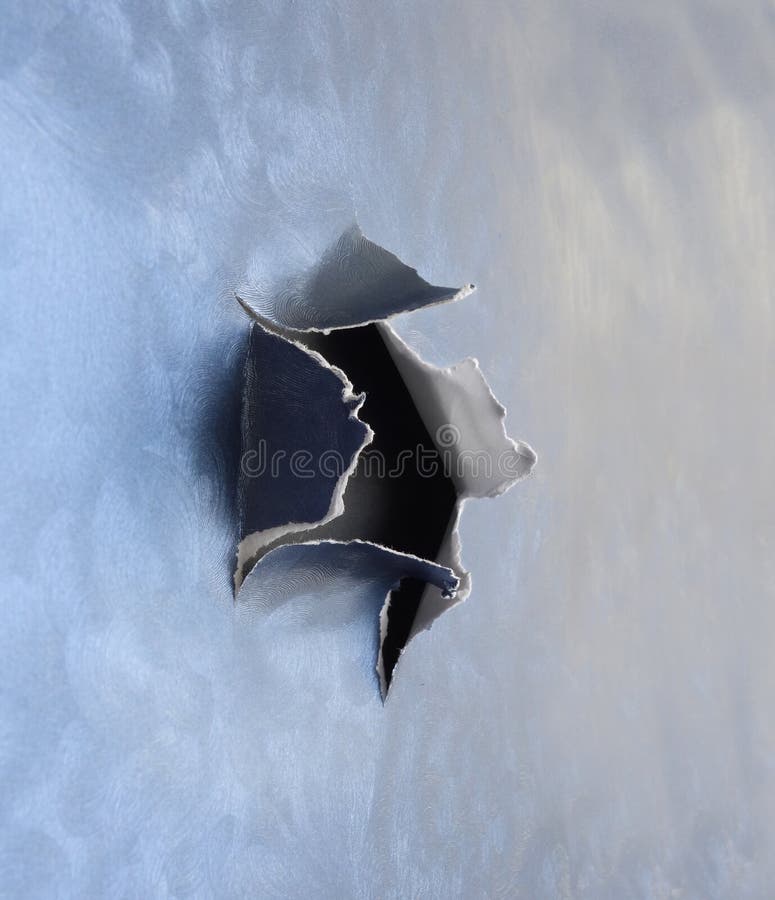 Paper hole stock image. Image of ripped, tear, wall, broken - 2119753