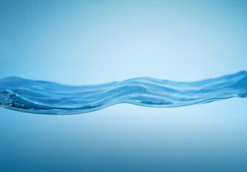 Side View of Blue Water Surface Stock Image - Image of shape, movement ...