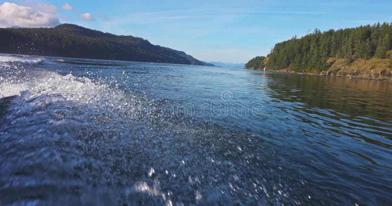 Side View of Boat Creating Waves on Sea Stock Footage - Video of ripple ...