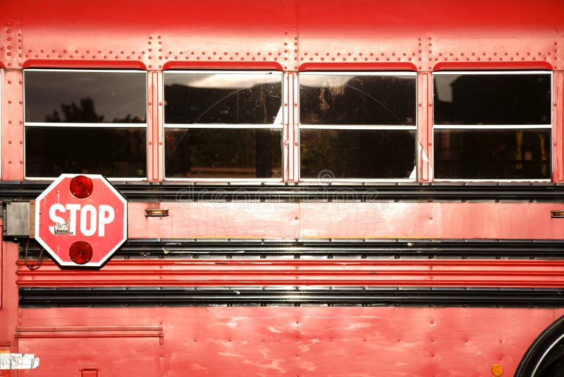 Old school bus stock photo. Image of side, transport - 127625420