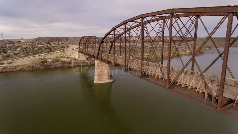 Guffy Bridge in Idaho Going Over the River Stock Photo - Image of ...
