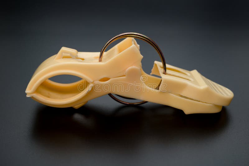 Broken Clothespin or Clothes Rack on White Background, Close Up Shot ...