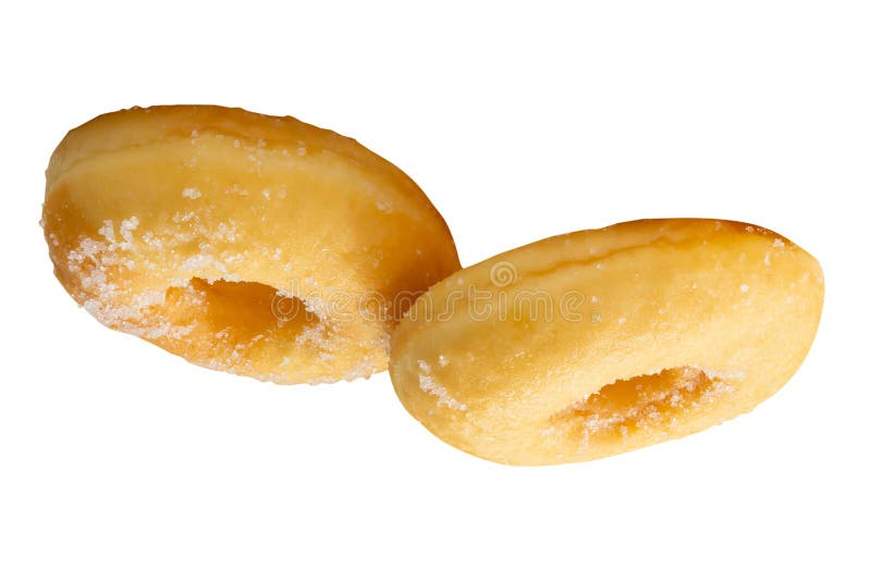 Side View of Brown Sugar Glazed Cinnamon Donuts in Stack Isolated on ...