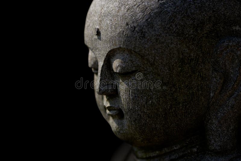 Side View of Buddha s Face stock photo. Image of grey - 11236716
