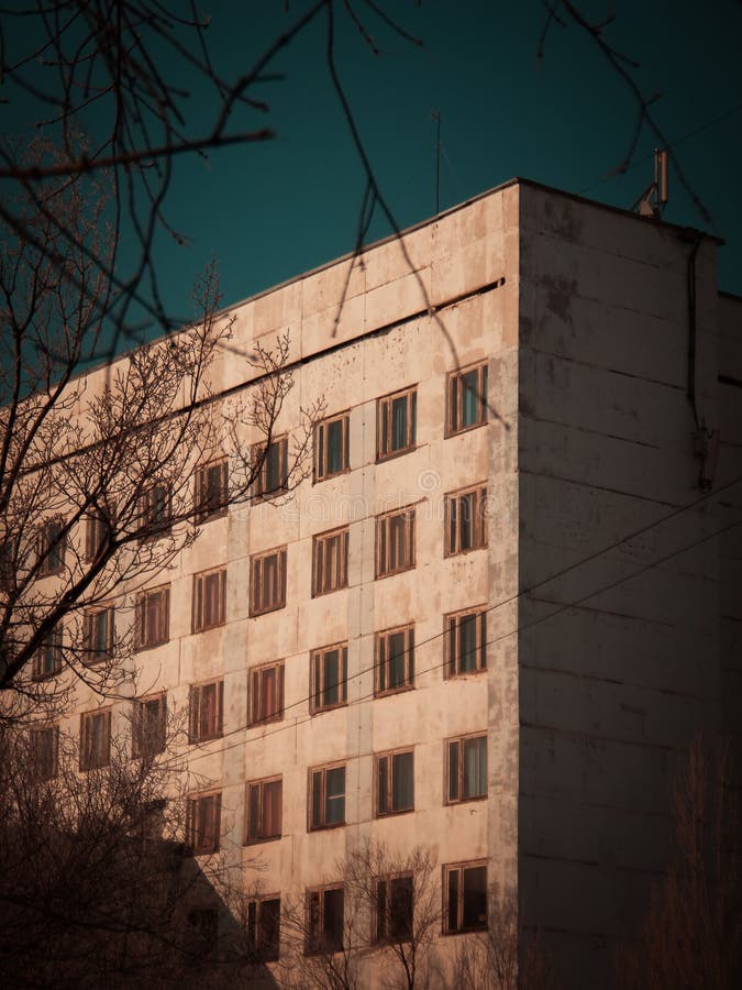 Exterior Side View of a Commercial Building, Toronto Stock Photo ...