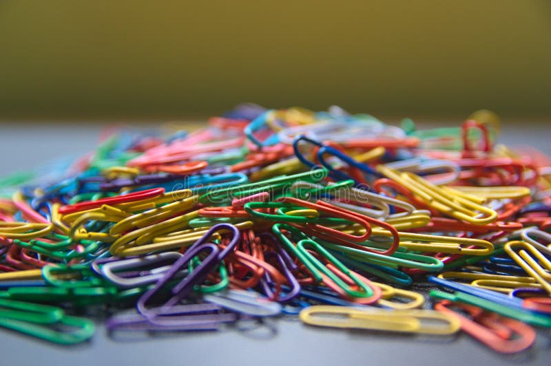 Side View of a Bunch of Colorful Clips Stock Image - Image of heart ...