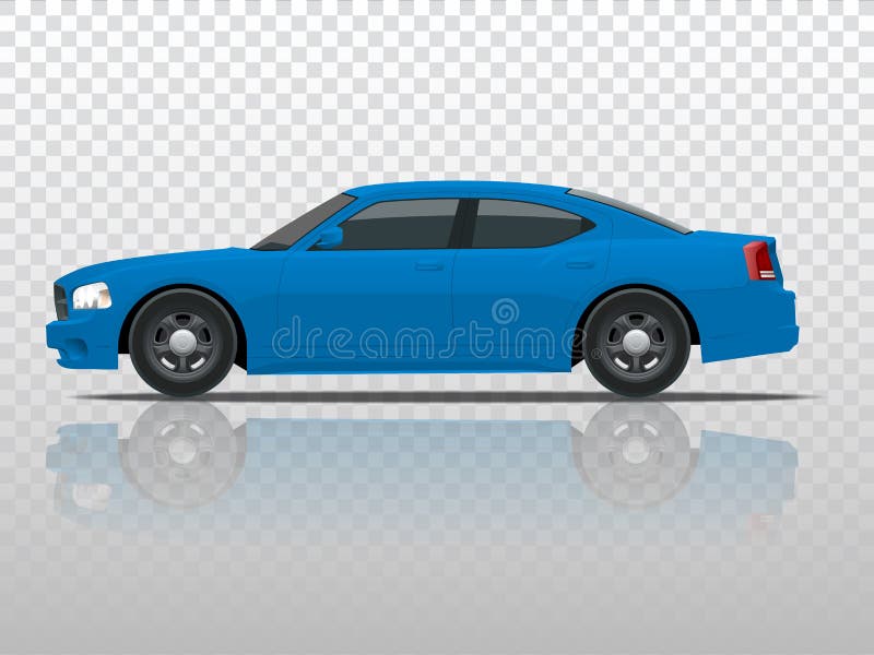 Side View of Business Sedan Vehicle Template Vector on Transparent ...