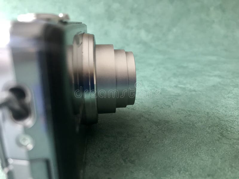 Side View of the Camera with Green Background. Stock Photo - Image of ...