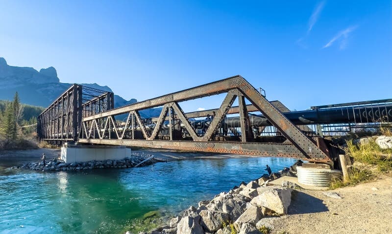 Side View of the Canmore Engine Bridge, Built by Canadian Pacific ...