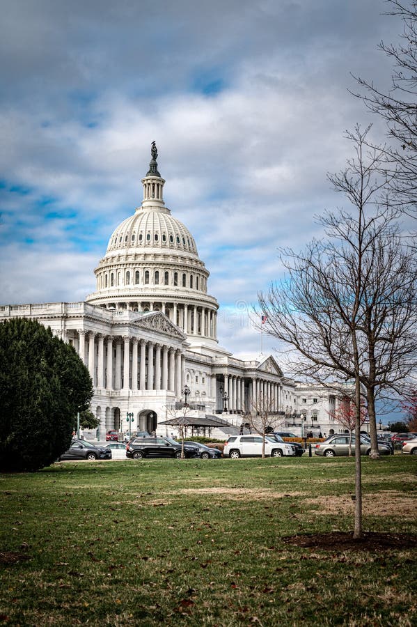 Side View of Capitol Building in Washington, D.C Editorial Image ...
