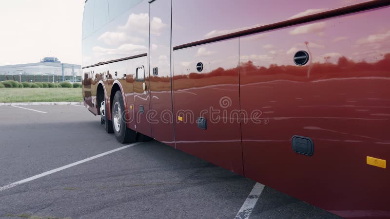 The Side View Captures the Unique Design of Bus Cargo Compartments ...