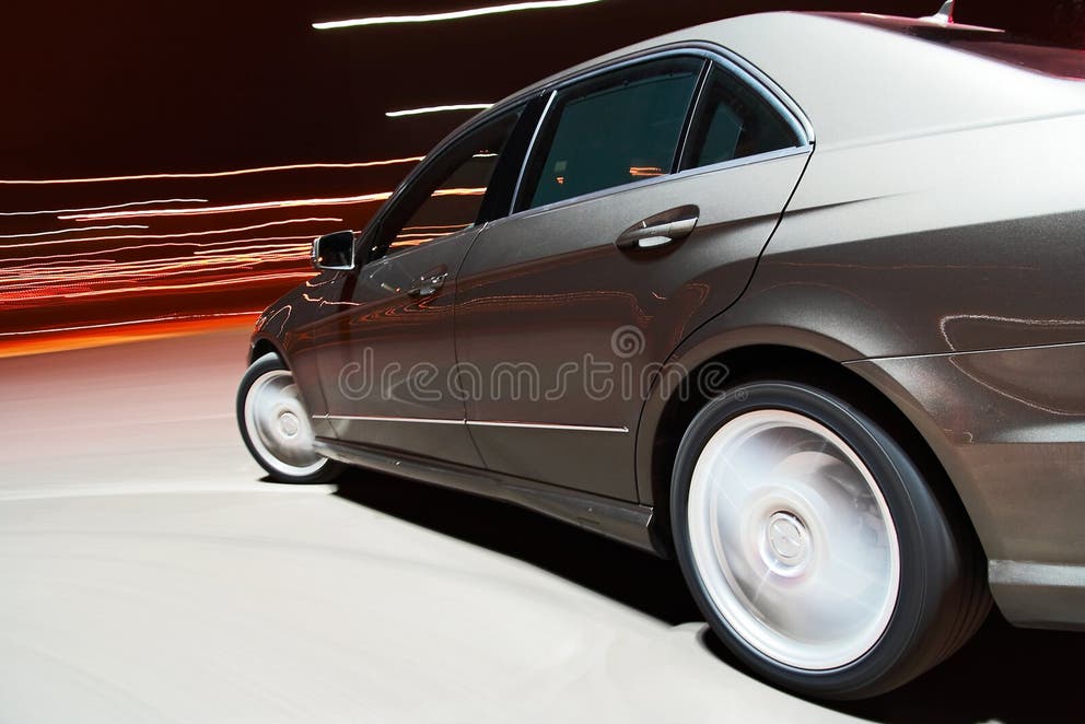 Side View of a Car Driving Fast Stock Photo - Image of accelerate, line ...
