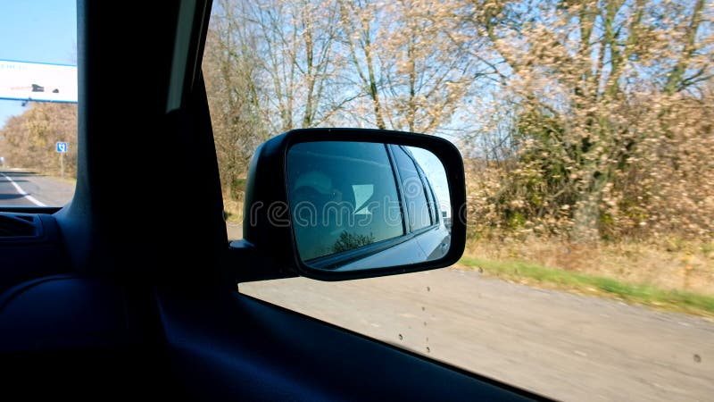 Side View from the Car Moving by Road Stock Footage - Video of ...