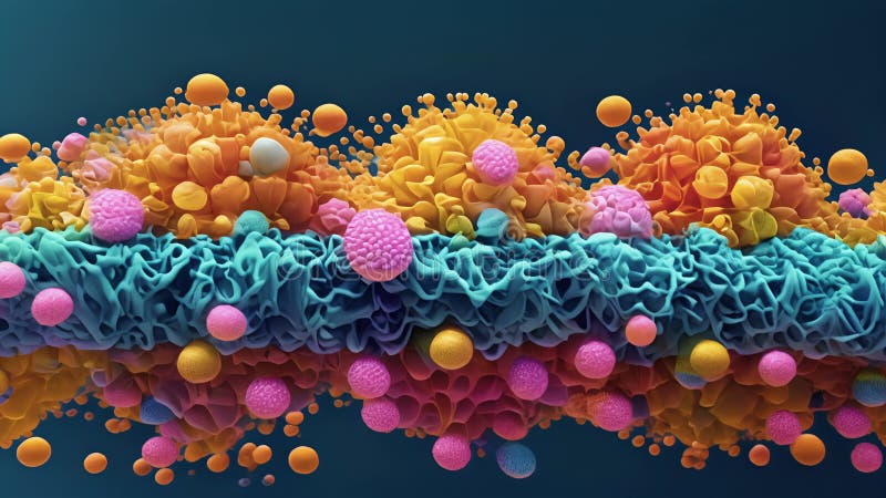 A Side View of the Cell Membrane Illustrating the Parallel Arrangement ...