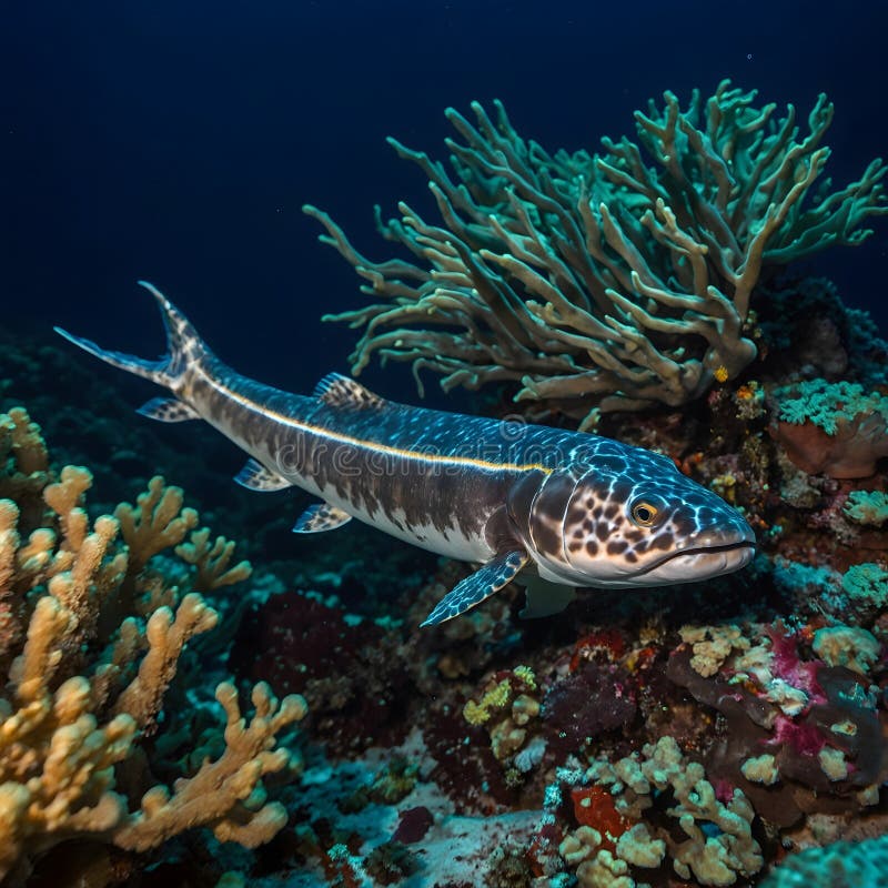 Mysterious Cephalaspidomorphi Gliding through the Dark, Silent Ocean ...