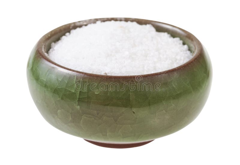 Side View of Ceramic Salt Cellar with Rock Salt Stock Image - Image of ...